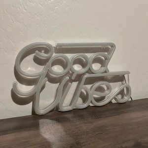 Room Essentials | Accents | Good Vibes Led Neon Wall Sign White Room ...